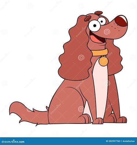 Cartoon Cocker Spaniel Purebred Dog Coloring Page