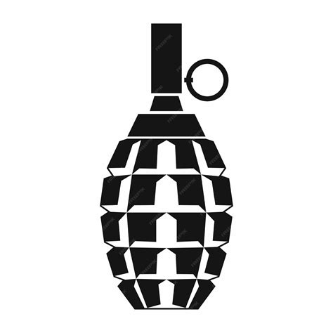 Premium Vector Grenade Icon In Simple Style Isolated On White