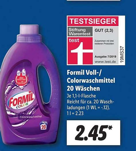 Formil Voll Colorwaschmittel Wäschen Angebot bei Lidl Prospekte de