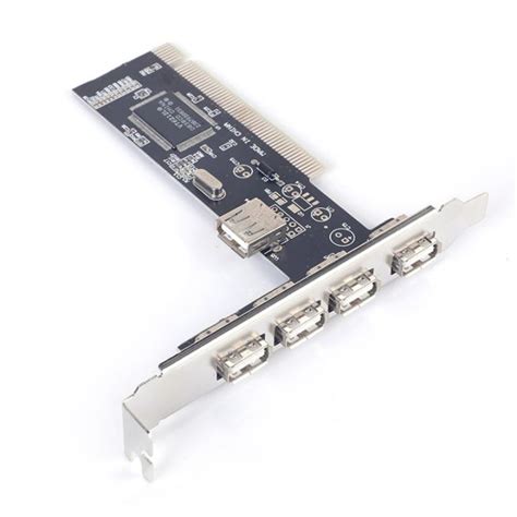 Usb 20 4 Port 480mbps High Speed Via Hub Pci Controller Card Adapter