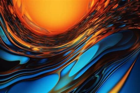 Artistic Fluidity Dynamic Oil Art Graphic By Ranya Art Studio