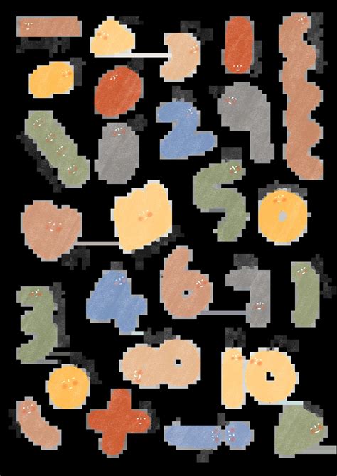 卡通数字 花瓣网