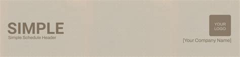 Simple Schedule Header Template Edit Online And Download Example