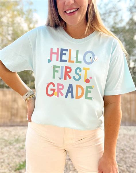 First Grade Rocks Callie Tee Dark Gray Callie Danielle Shop