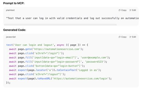 Using Ai Llms And Playwright Mcp To Convert Prompts To Working Test