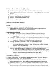 Understanding Research Method And Statistics In Science Course Hero