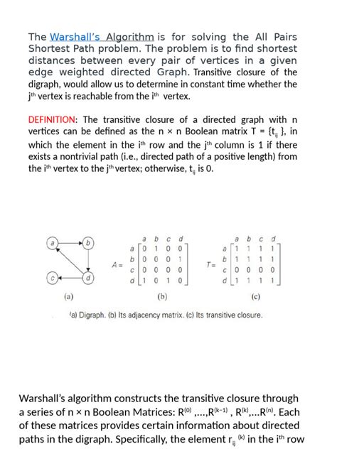 Warshalls And Floyds Pdf