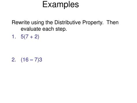 The Distributive Property Ppt Download