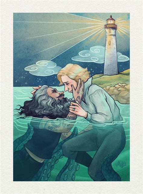 The Lighthouse And The Kraken Lgbtq Poster Etsy In 2022 Stede