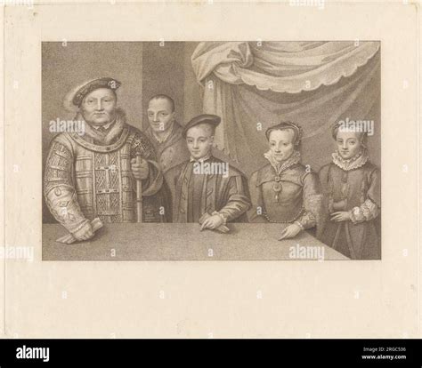 King Henry Viii With Will Somer Edward Vi Mary I And Elizabeth I