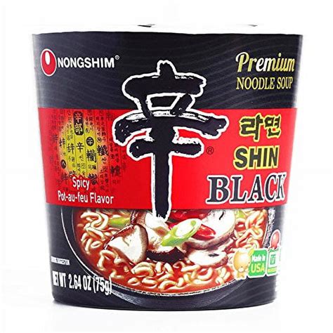 Ninechef Bundle Nongshim Shin Black Noodle Soup Cup 3 5 Oz Each 4