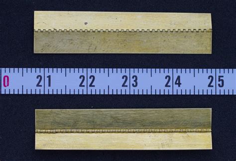 Continuous Piano Hinges Brass Axle 0 3mm Loop Pitch 0 6mm 2 Pieces