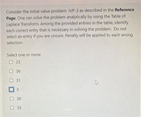 Solved Consider The Initial Value Problem Ivp 3 As Described