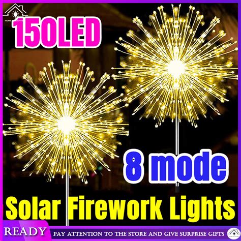 💡ready Stock💡200led Solar Fireworks Light Lampu Solar Outdoor