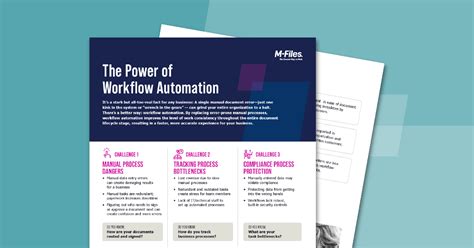 The Power Of Workflow Automation M Files