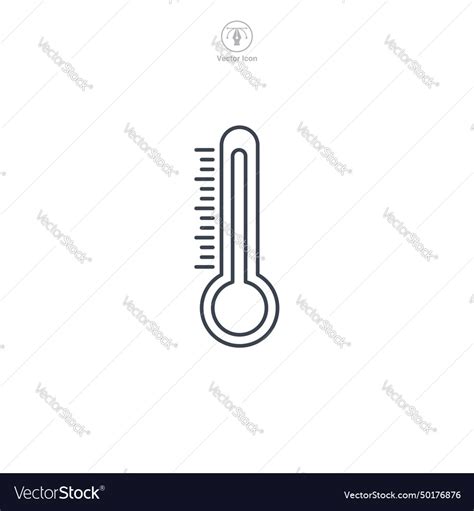 Thermometer Icon Symbol Isolated On White Vector Image