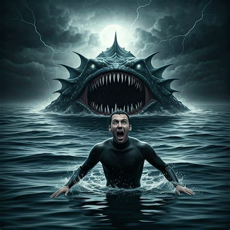 Sea Monster Horror Art