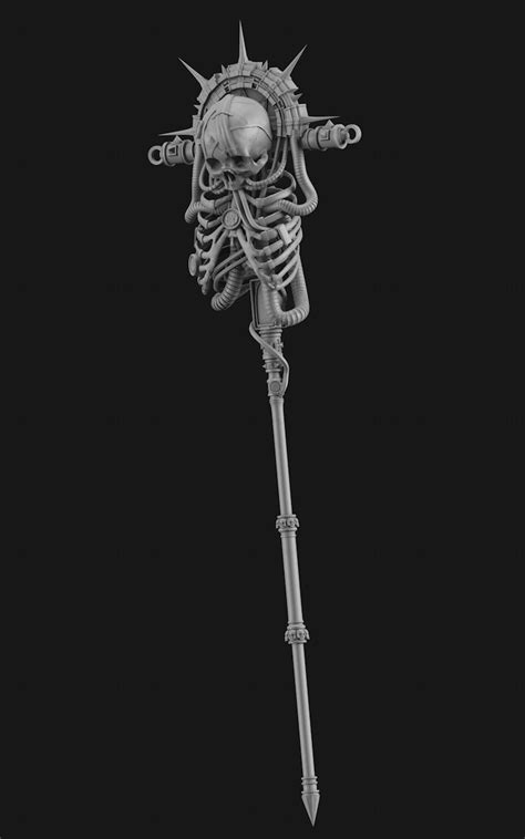 Skull Scepter 3d Printing Model Stl