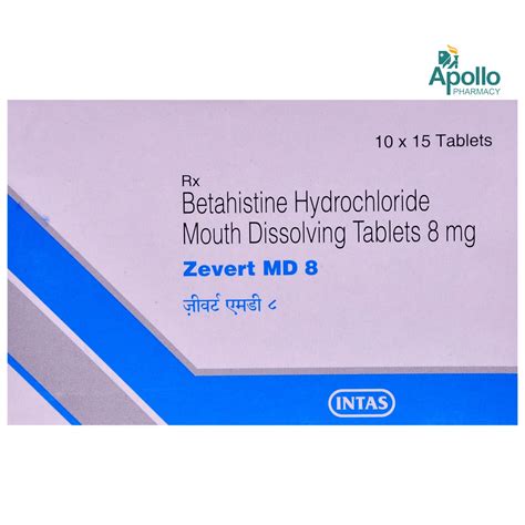 Zevert Md 8 Tablet Uses Side Effects Price Apollo Pharmacy