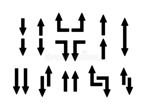 set of icons double arrow arrows indicating direction and movement