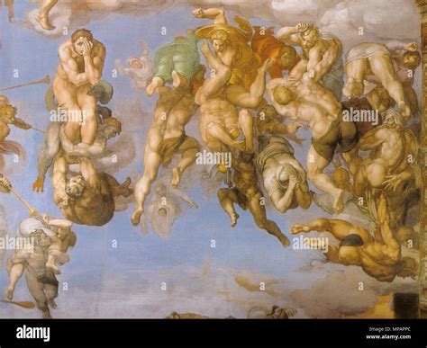 Michelangelo Buonarroti Last Judgment Fresco 1370 X 1220 Cm Cappella