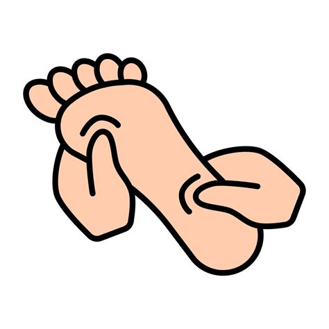 Hand Massaging Foot Spa Massage Line Icon Massage And Therapy Concept