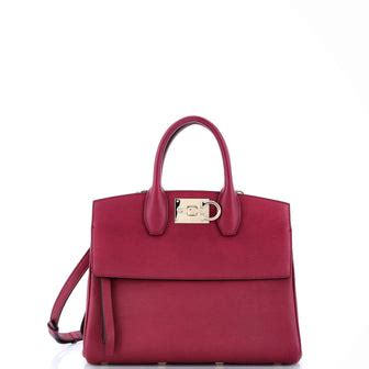 Salvatore Ferragamo Studio Satchel Leather Small Pink 29969212