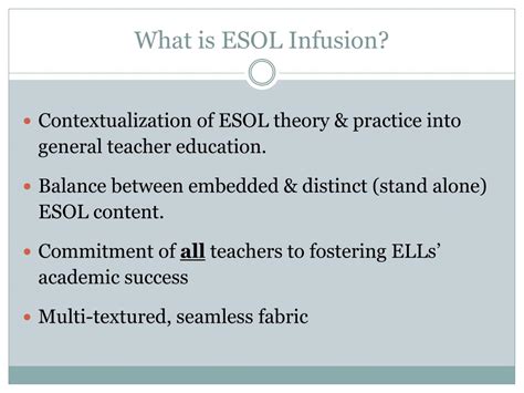 Ppt Esol Infusion Joyce Nutta Phd Carine Strebel Phd University Of Central Florida