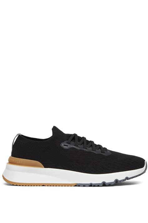 Brunello Cucinelli Stretch Knit Sneakers Black Clothing From Circle