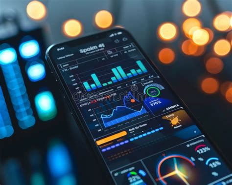 Modern Smartphone App Interface With Electricity Usage Notifications Stock Illustration