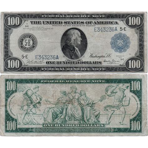 1914 100 Richmond Federal Reserve Note Fr 1101 Choice Fine