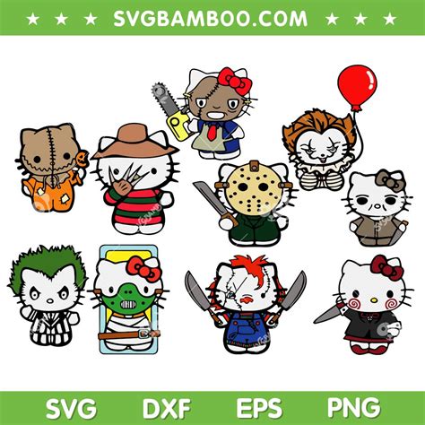 Hello Kitty Horror Characters Svg Bundle