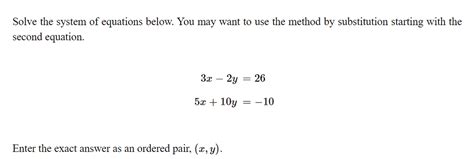 Answered Solve The System Of Equations Below Bartleby