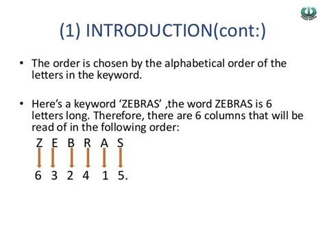 Columnar Transposition Cipher
