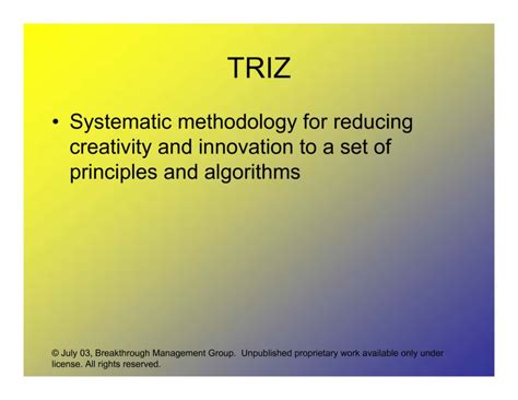 The Theory Of Inventive Problem Solving TRIZ And Six Sigma ISSSP For Lean Six Sigma