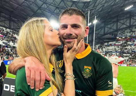 Sweaty Kisses Springboks Star Willie Le Roux And His Baes After Match Moments Get Mzansi