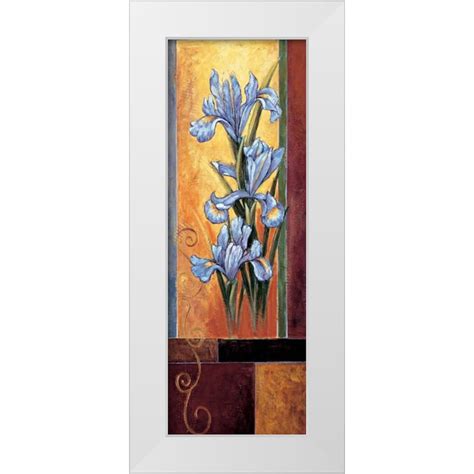 Deveraux Jill 8x14 White Modern Wood Framed Museum Art Print Titled Iris Walmart Com