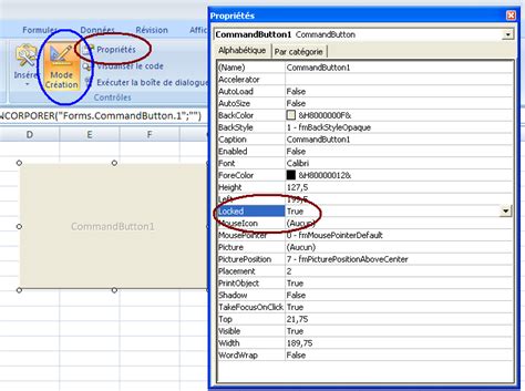 Vbe Bouton De Controle And Verrouillage Macros Et Vba Excel