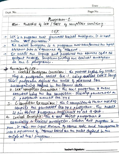 compiler design file btech cse 5th semester pdf