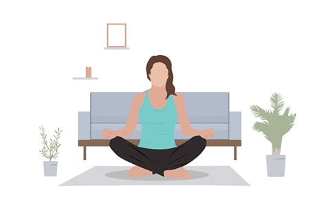 요가를 연습하는 여자 고립 된 벡터 일러스트 레이 션 평면 디자인 건강한 생활방식에 대한 스톡 벡터 아트 및 기타 이미지 건강한 생활방식 균형 기도 자세 Istock