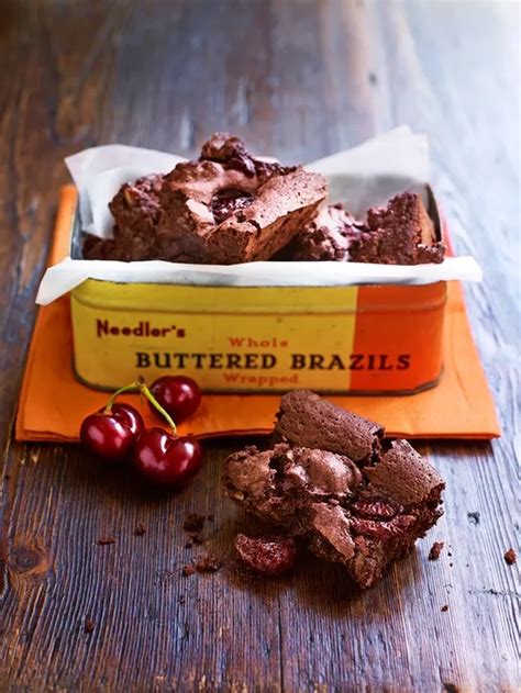 Cherry Brownies Chocolate Recipes Jamie Oliver