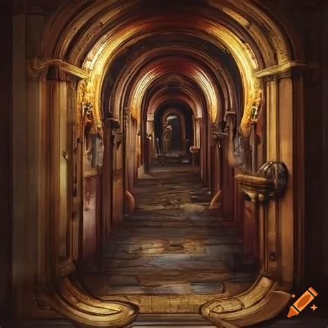 Steampunk Inspired Corridor On Craiyon