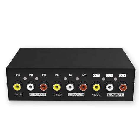 MT VIKI 2 Port AV Switcher Efficient RCA Switch 2 In 1 Out