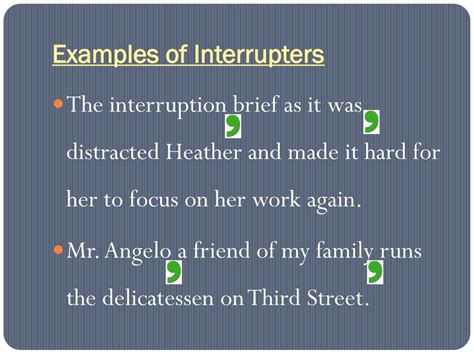 Ppt Commas Around Interrupters Powerpoint Presentation Free Download