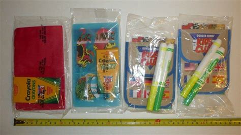 Lot Of 4 Burger King Crayola Items Colored Pencils Markers Crayons