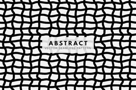 Premium Vector Grid Wavy Lines Abstract Seamless Repeat Vector Pattern