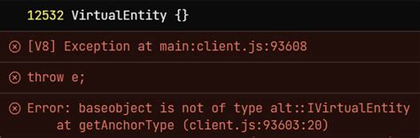 Baseobject Is Not Of Type Alt IVirtualEntity Issue 299 Altmp Altv