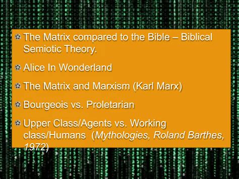 The Matrix 1999 PPTX