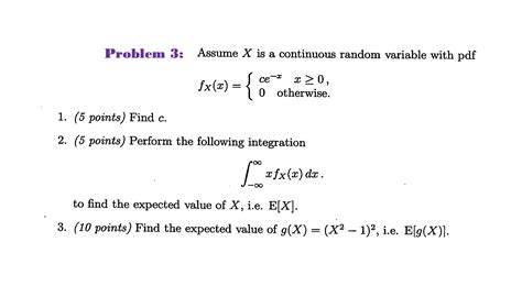 Solved Problem 3 Assume X Is A Continuous Random Variable