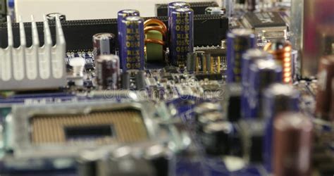 4k Computer Main Boardassembly Circuit Stock Video Video Of Chip